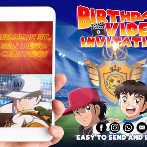 Captain Tsubasa Video Invitation | Holly E Benji Invitación En Vídeo ...