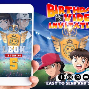 Captain Tsubasa Video Invitation | Holly E Benji Invitación En Vídeo ...