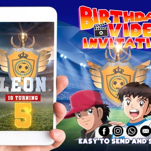 Captain Tsubasa Video Invitation | Holly E Benji Invitación En Vídeo ...