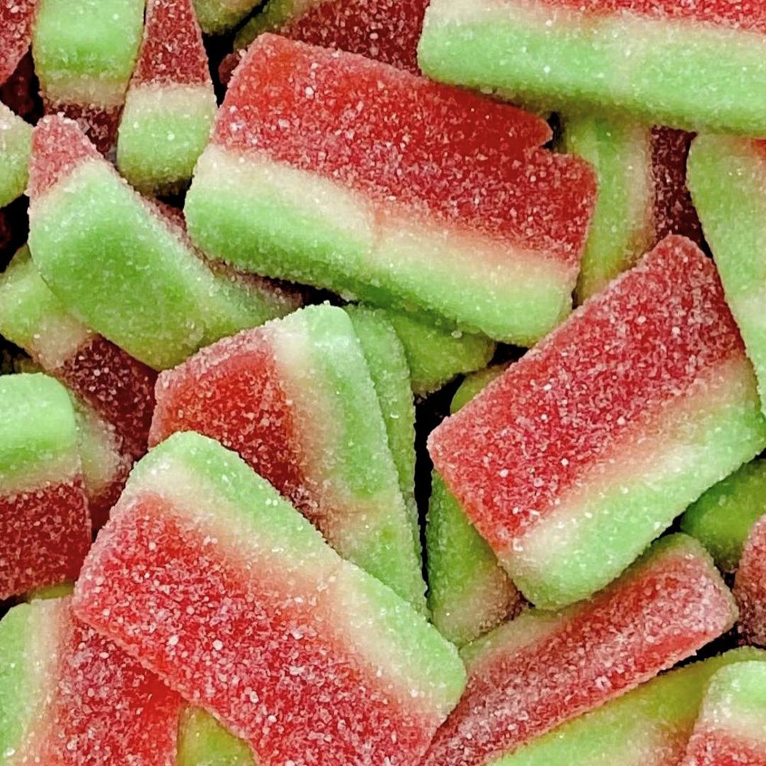 Swedish Melon Bites Candy - Juicy Watermelon Flavor Gummies - Imported ...