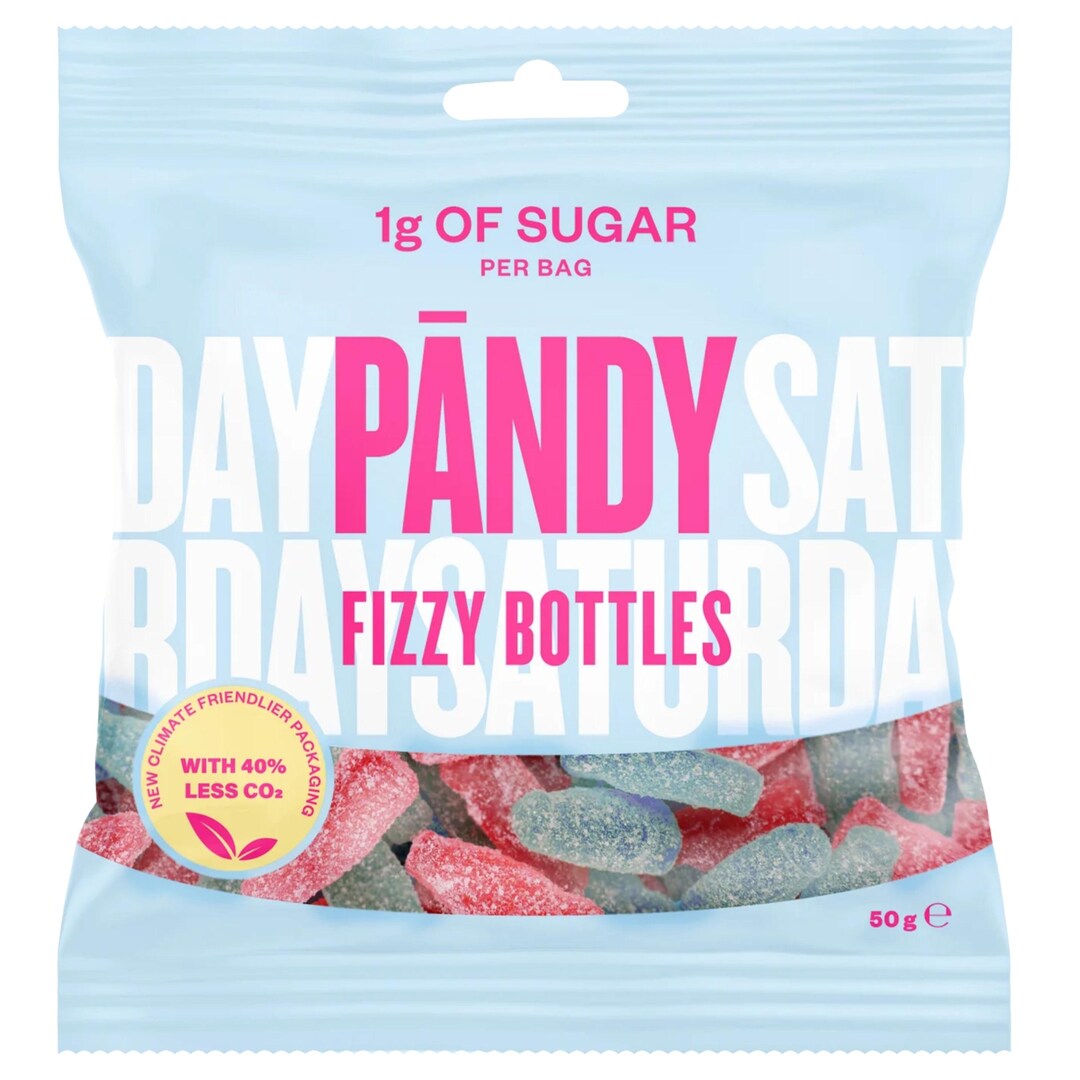 Pandy Fizzy Bottles Low Sugar Vegan Candy With 1g Sugar Sour Cola ...
