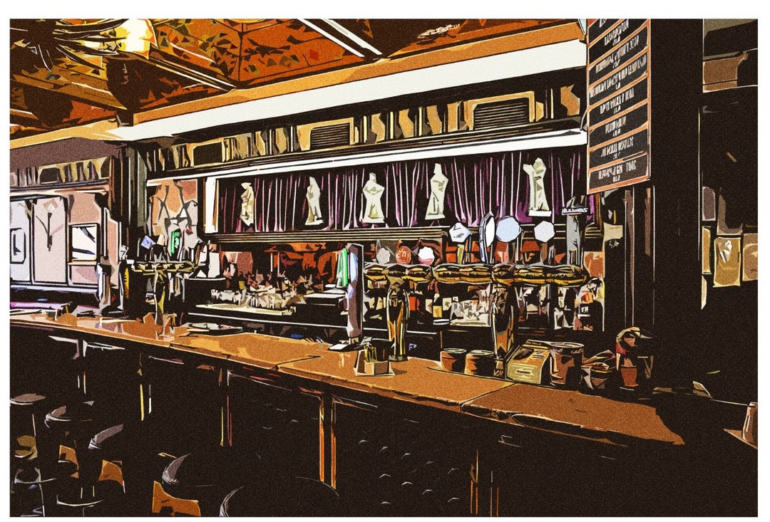 Davy Byrnes Pub, Dublin A4 Wall Art, Vintage Travel Poster Style - Etsy