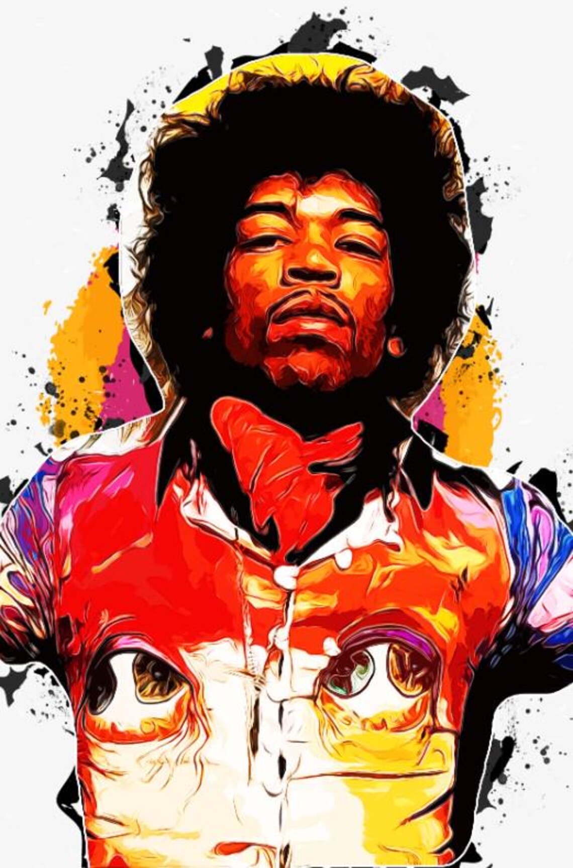 Jimi Hendrix - A4 Wall Art, Digital Print, Vintage, Retro - Etsy