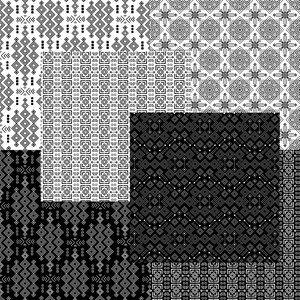 Black and White Geometric, Seamless Pattern, Digital Papers Pack ...