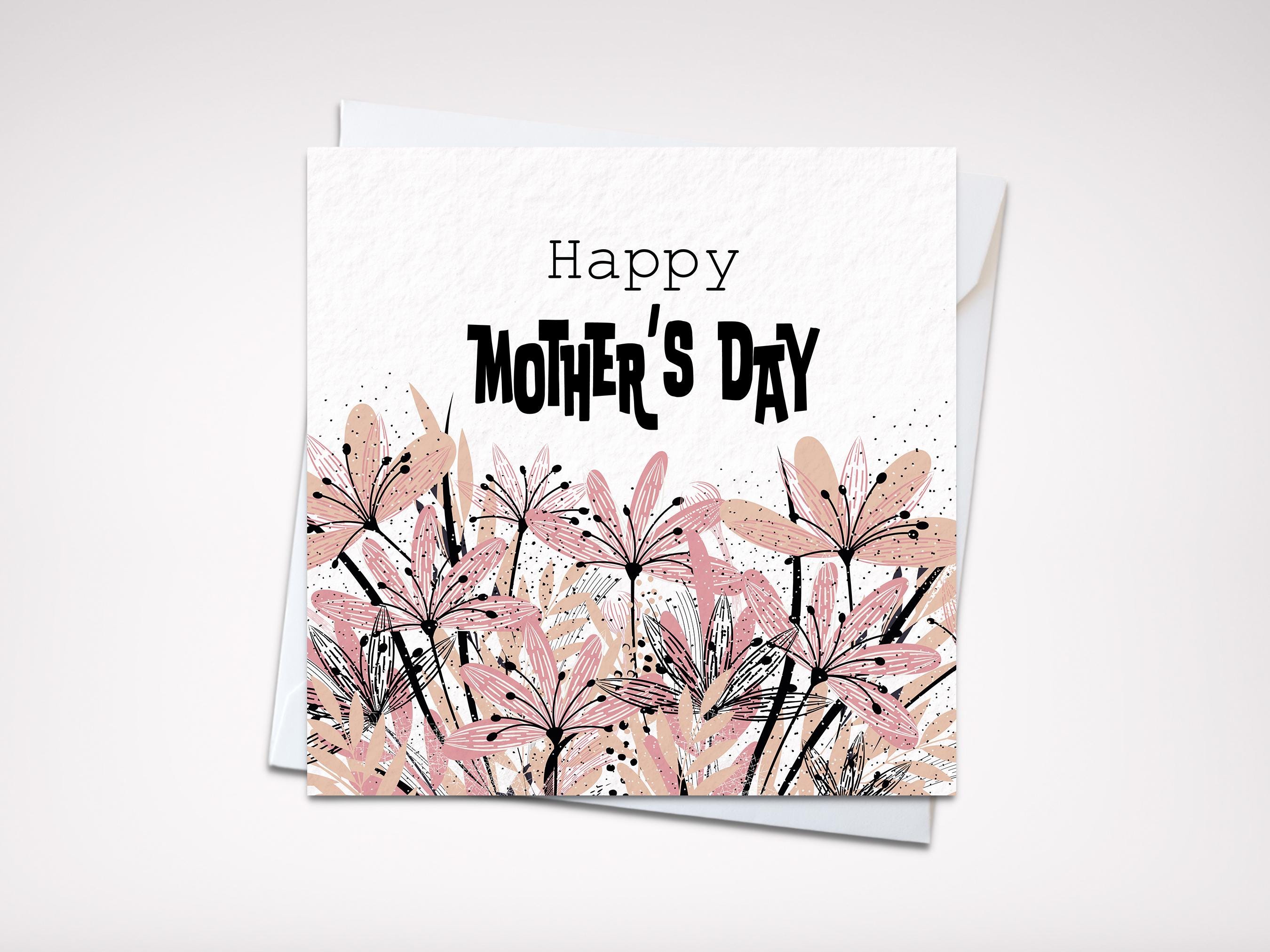 Mother S Day Card Set Of 4 Cards Digital Papers Pack Supplies
