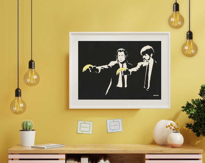 Banksy Pulp Fiction Art Print. Printable Digital File, Instant Download ...