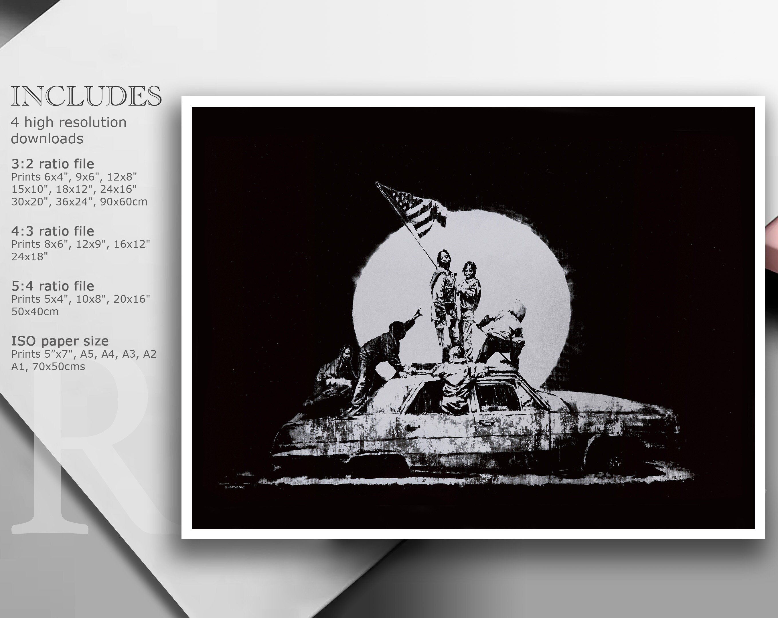 Banksy Flags Graffiti Wall Art. Printable Digital Download. - Etsy