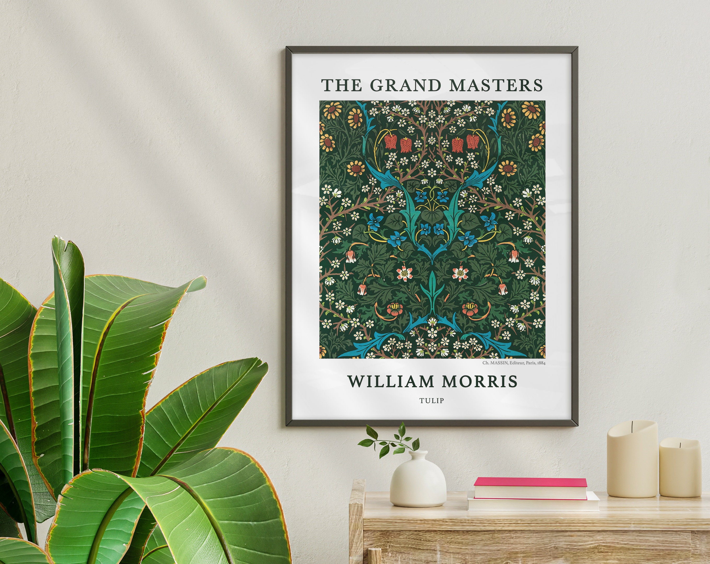 William Morris Tulpe Kunstdruck Neutrale Töne Rustikale Farben Mid ...