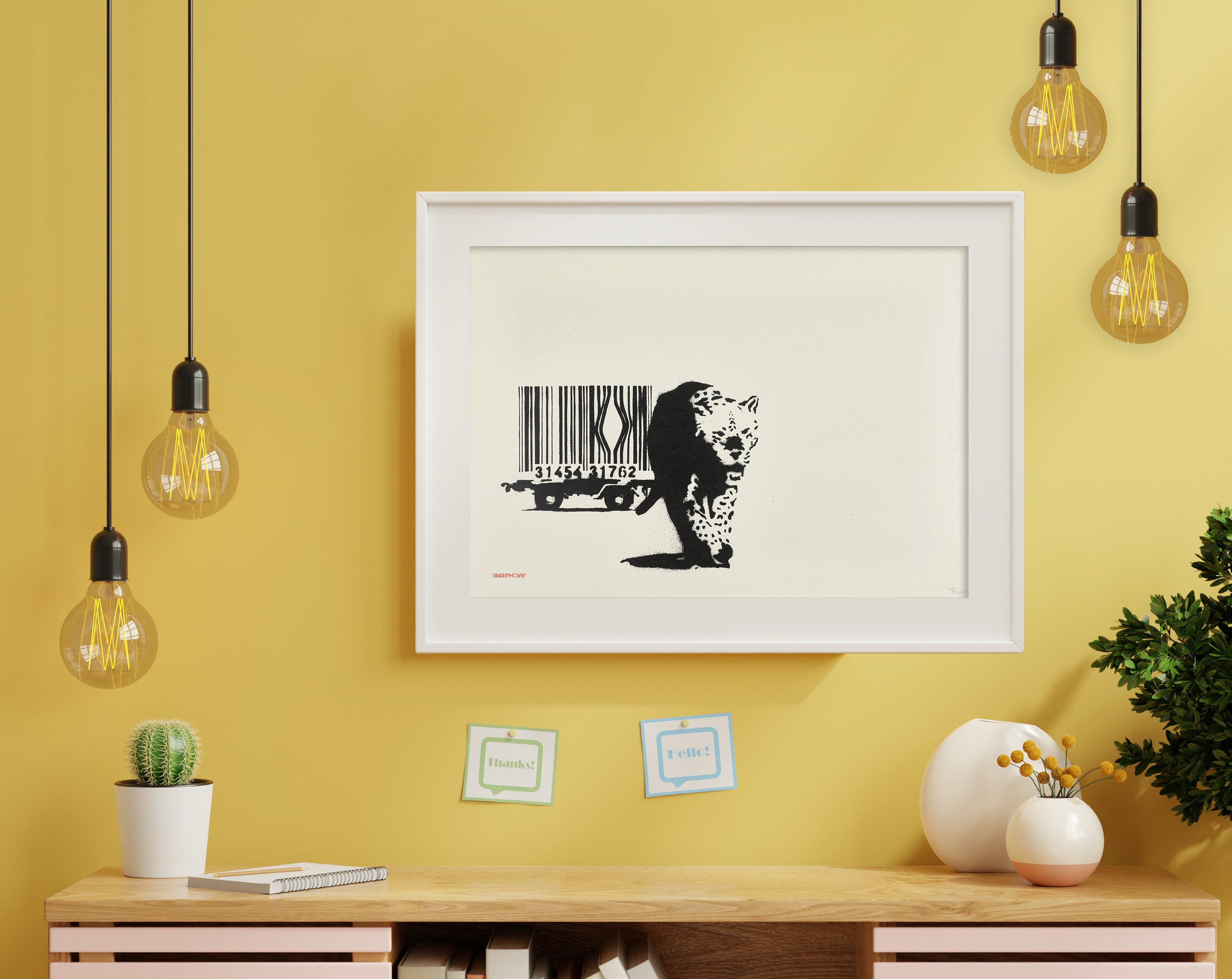 Banksy Barcode Leopard Graffiti Art Print, Printable Digital File ...