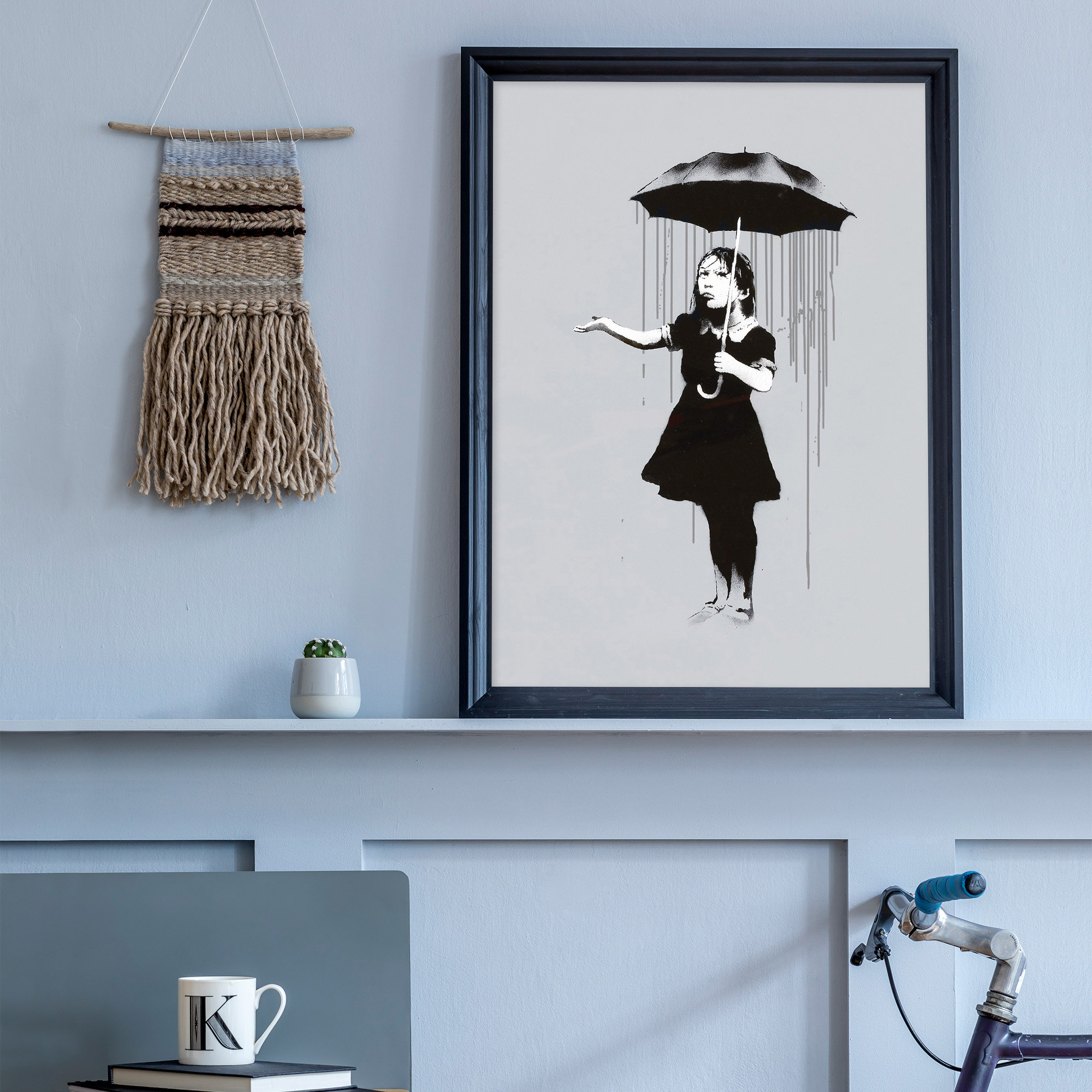 Banksy Nola Grey Rain Art Print, Printable Digital File, Instant ...