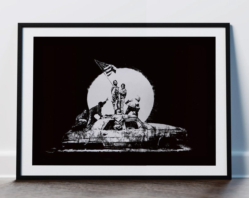 Banksy Flags Graffiti Wall Art. Printable Digital Download. - Etsy
