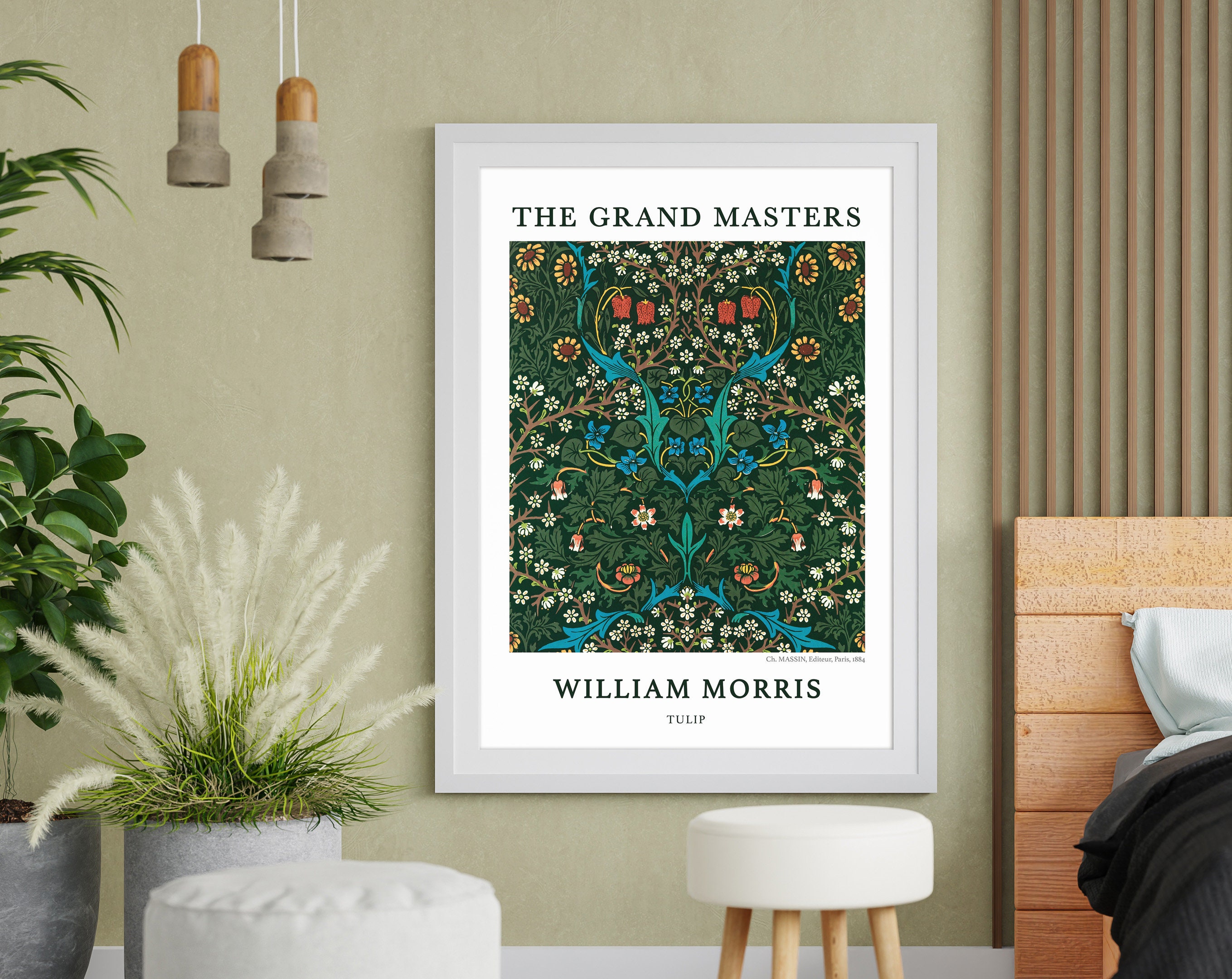 William Morris Tulpe Kunstdruck Neutrale Töne Rustikale Farben Mid ...