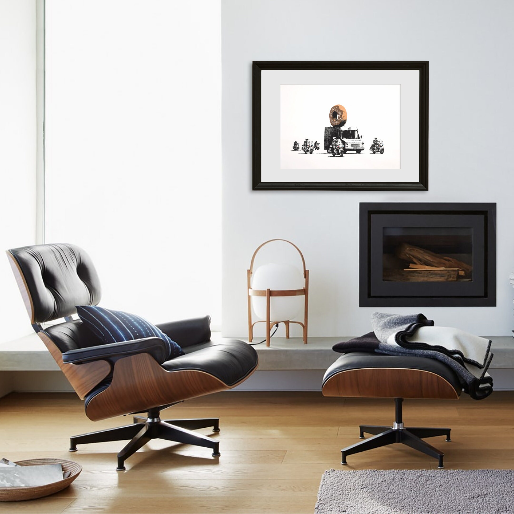 Banksy Donuts. White Graffiti Banksy Wall Art Print. Printable Digital ...