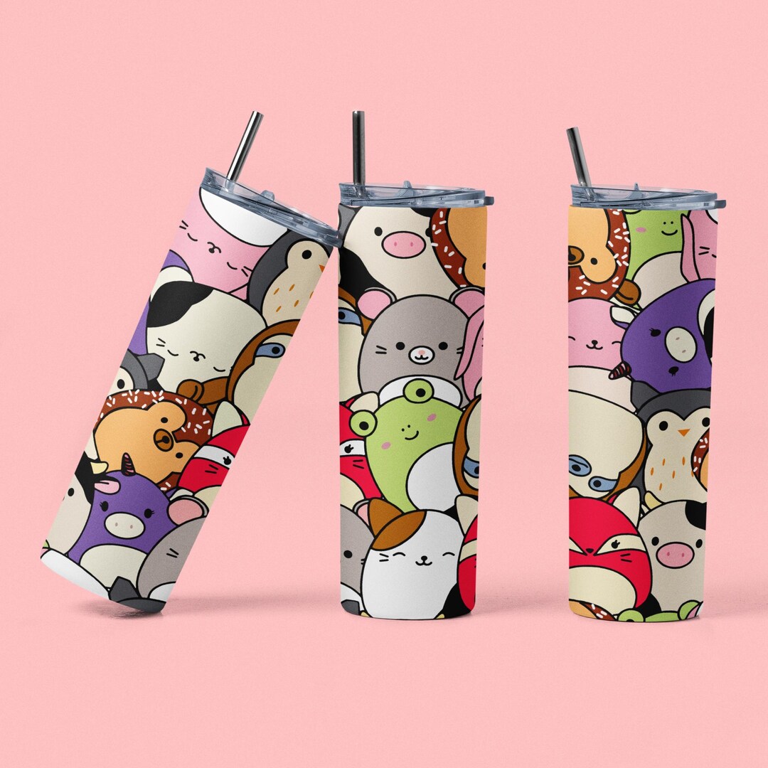 Squishmallow Inspired Tumblers for Kids, 20 Oz Skinny Tumbler for Kids ...