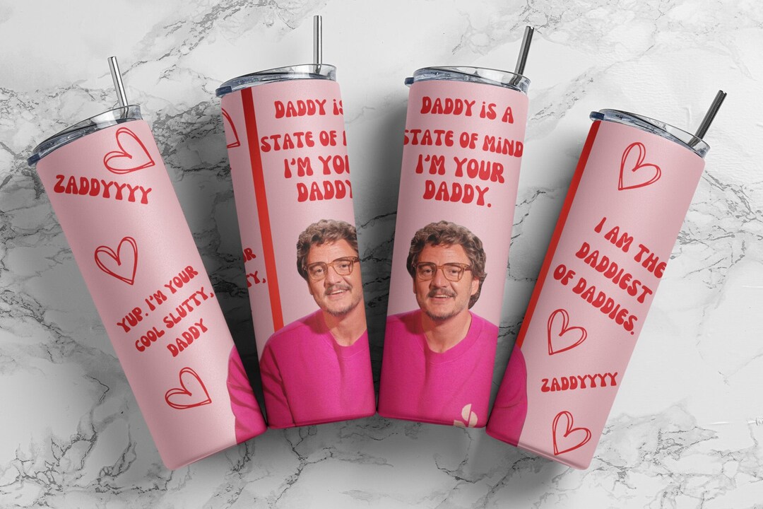 20 Oz Daddy Pedro Pascal Tumbler Wrap Tumbler, Papi Pedro Pascal ...