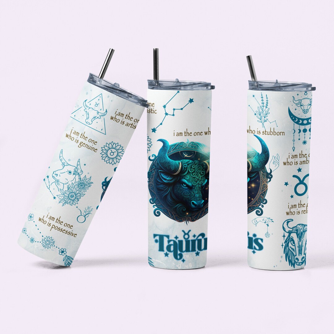 Taurus Babies Birthday Gift, Zodiac Sign Tumbler 20 Oz Skinny Tumbler ...