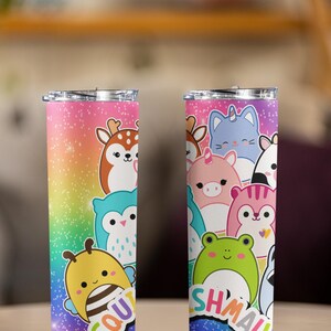 Squishmallow Inspired Tumblers With Personalized Options, 20 Oz Skinny ...