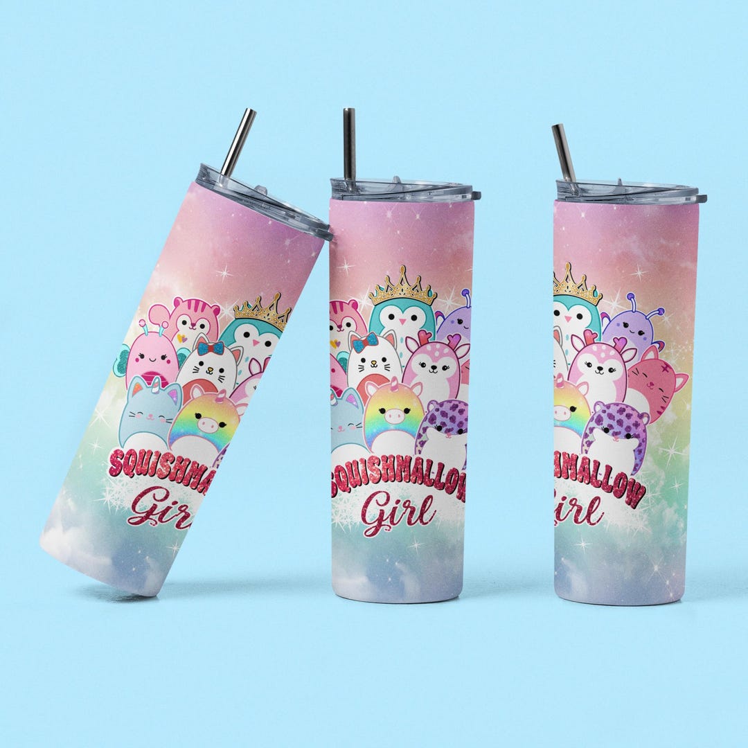 Squishmallow Inspired Tumblers for Kids, 20 Oz Skinny Tumbler for Kids ...