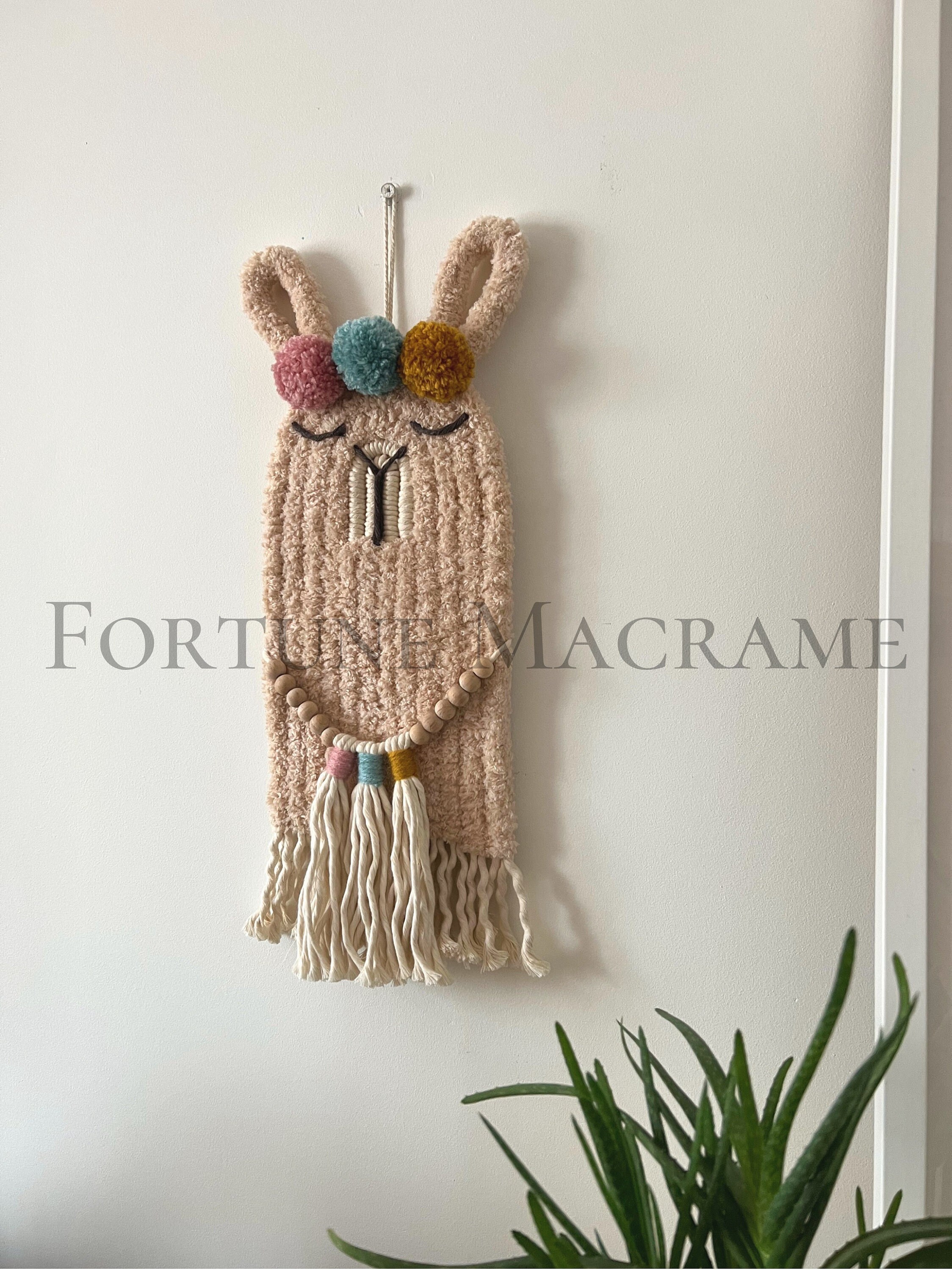 Macrame Llama Wall Hanging Kids and Nursery Room Decoration, Macrame ...