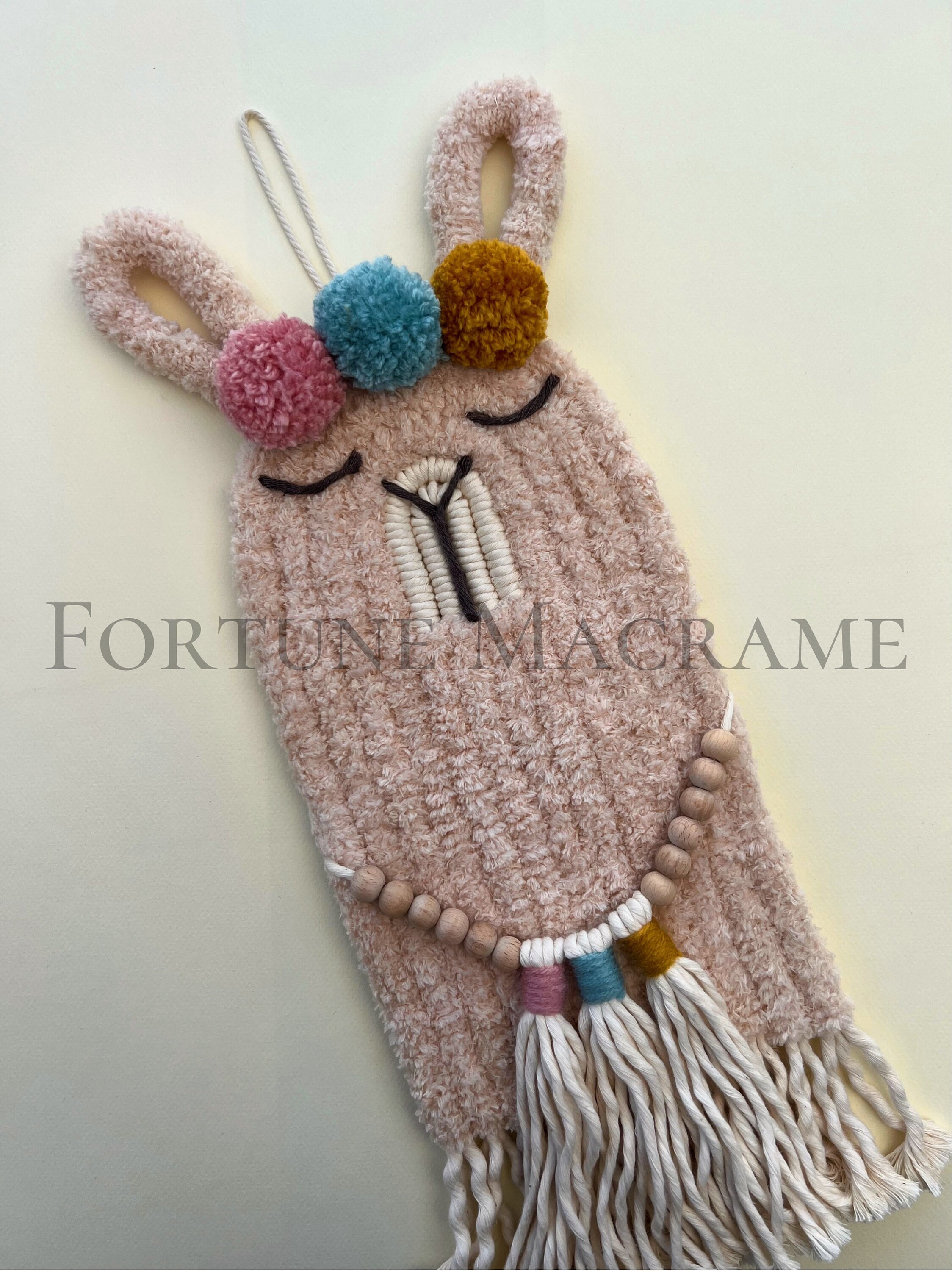 Macrame Llama Wall Hanging Kids and Nursery Room Decoration, Macrame ...