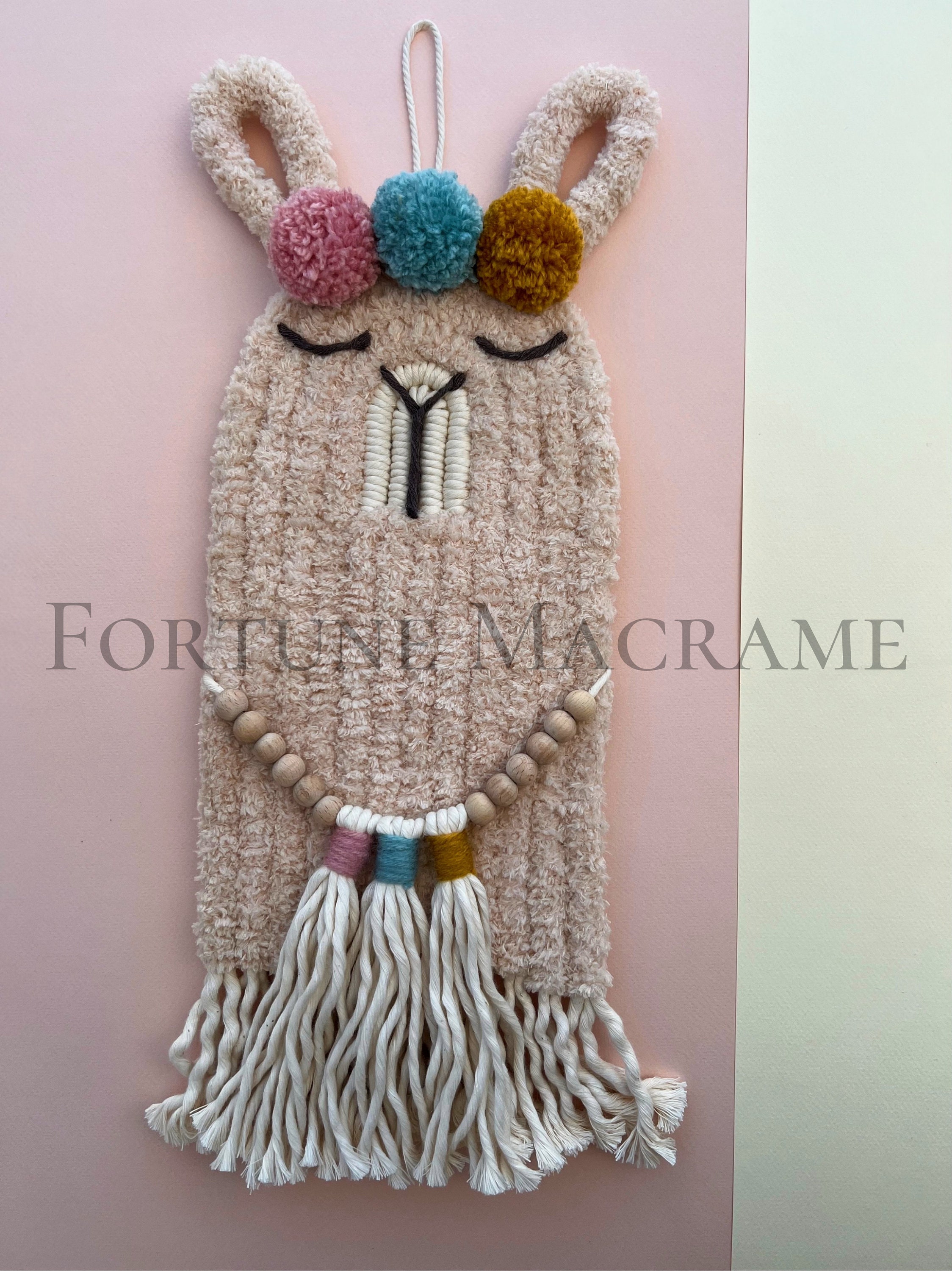 Macrame Llama Wall Hanging Kids and Nursery Room Decoration, Macrame ...