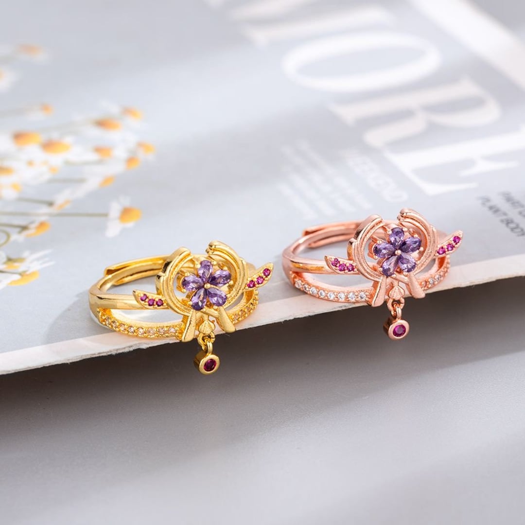 Genshin Yae Miko Ring Genshin Impact Rings Adjustable Rose Gold - Etsy ...