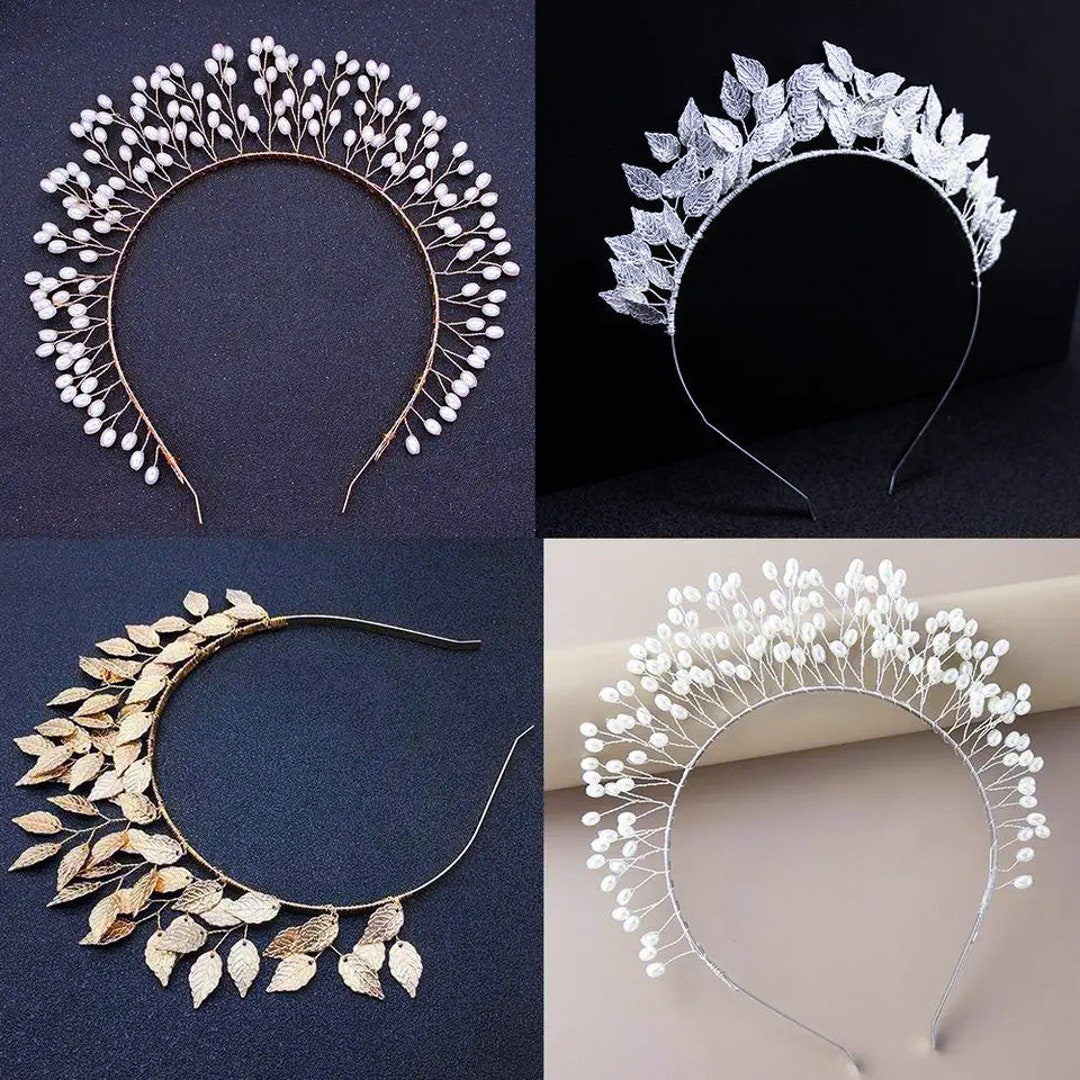 Edwardian Leaf Circlet, Bridal Crown, Gold Flower Crown, Leaf Coronet ...