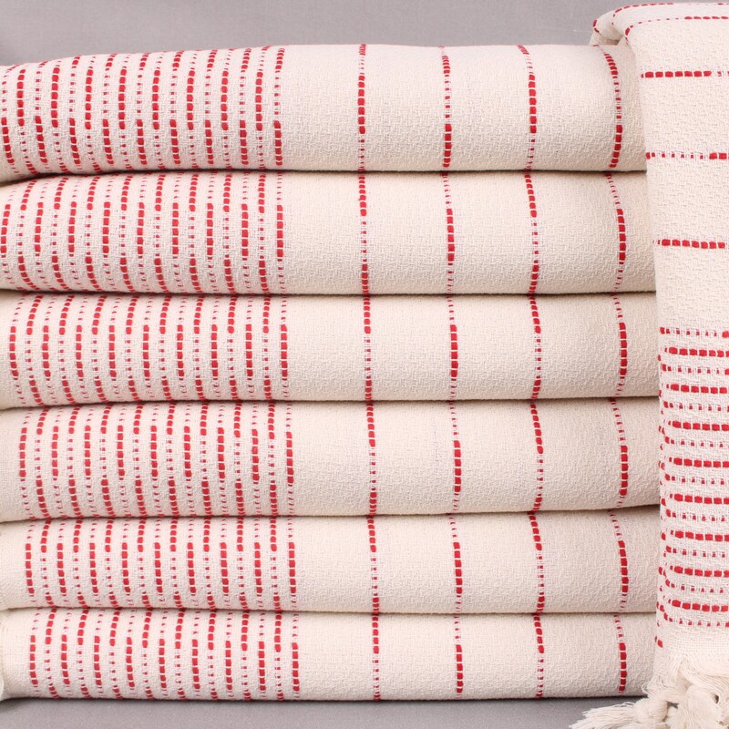 Red and White Throw - Etsy