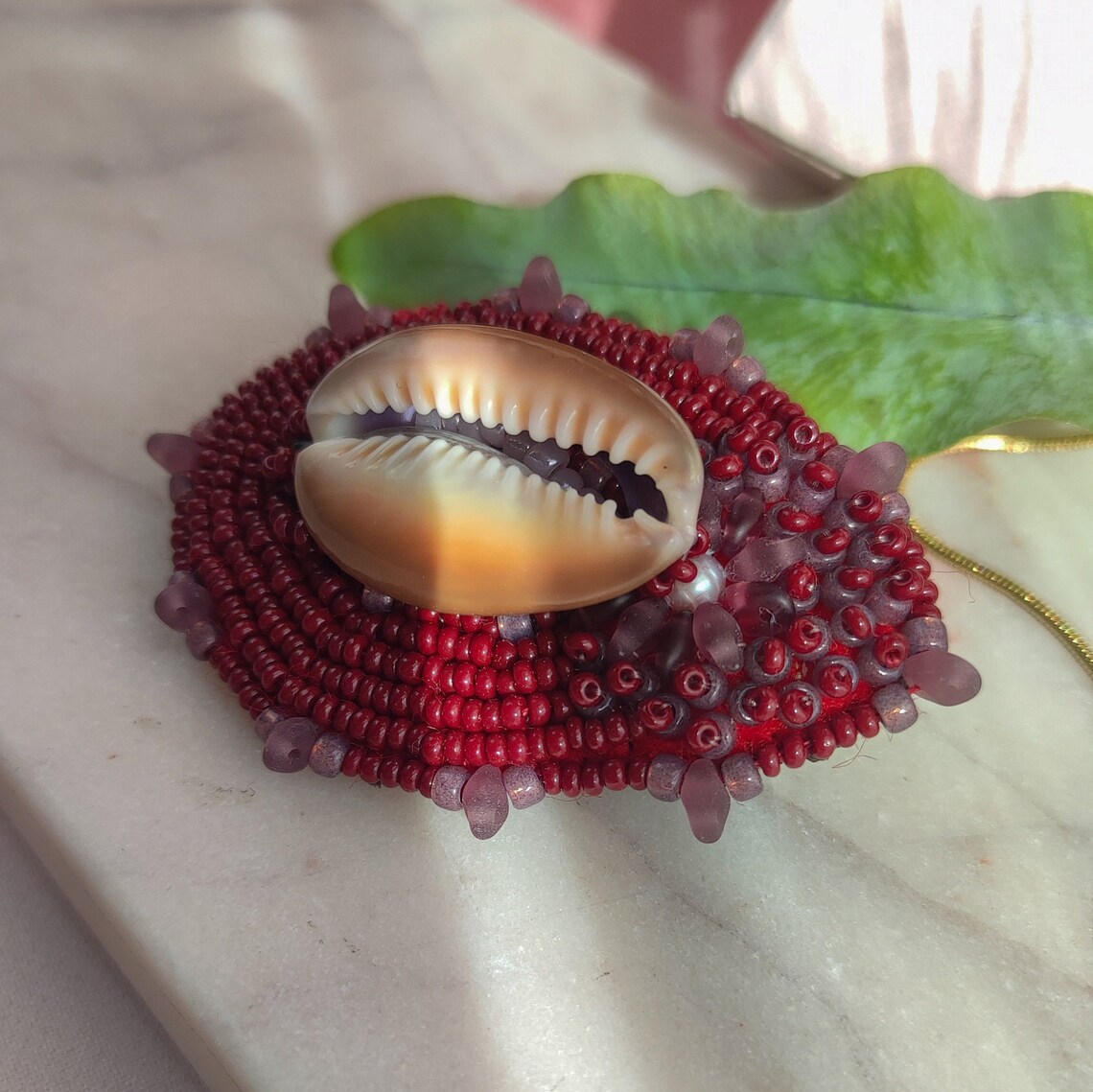 Vulva Brooch, Femininist Statement Jewelry With Cowrie Shell, Handmade ...