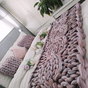 Chunky Knit Bed Runner - Etsy UK