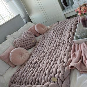 Chunky Knit Bed Runner - Etsy UK