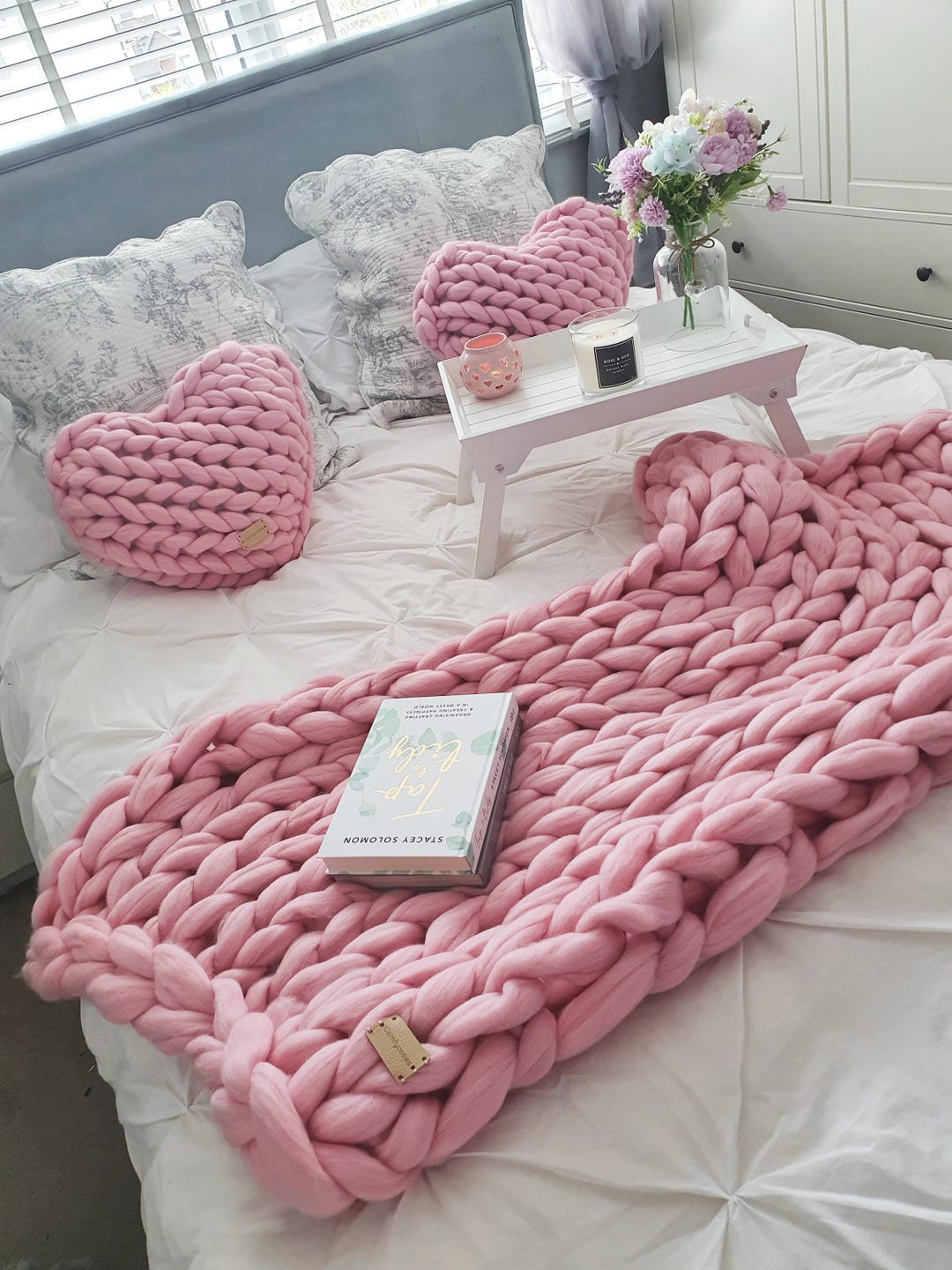Chunky Knit Bed Runner - Etsy UK