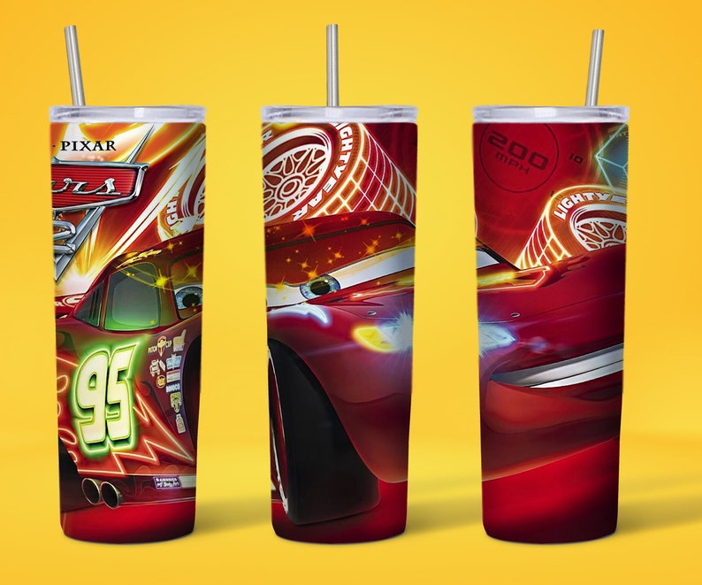 Cars 20 Oz Skinny Tumbler Sublimation Designs Wrap Tumbler - Etsy