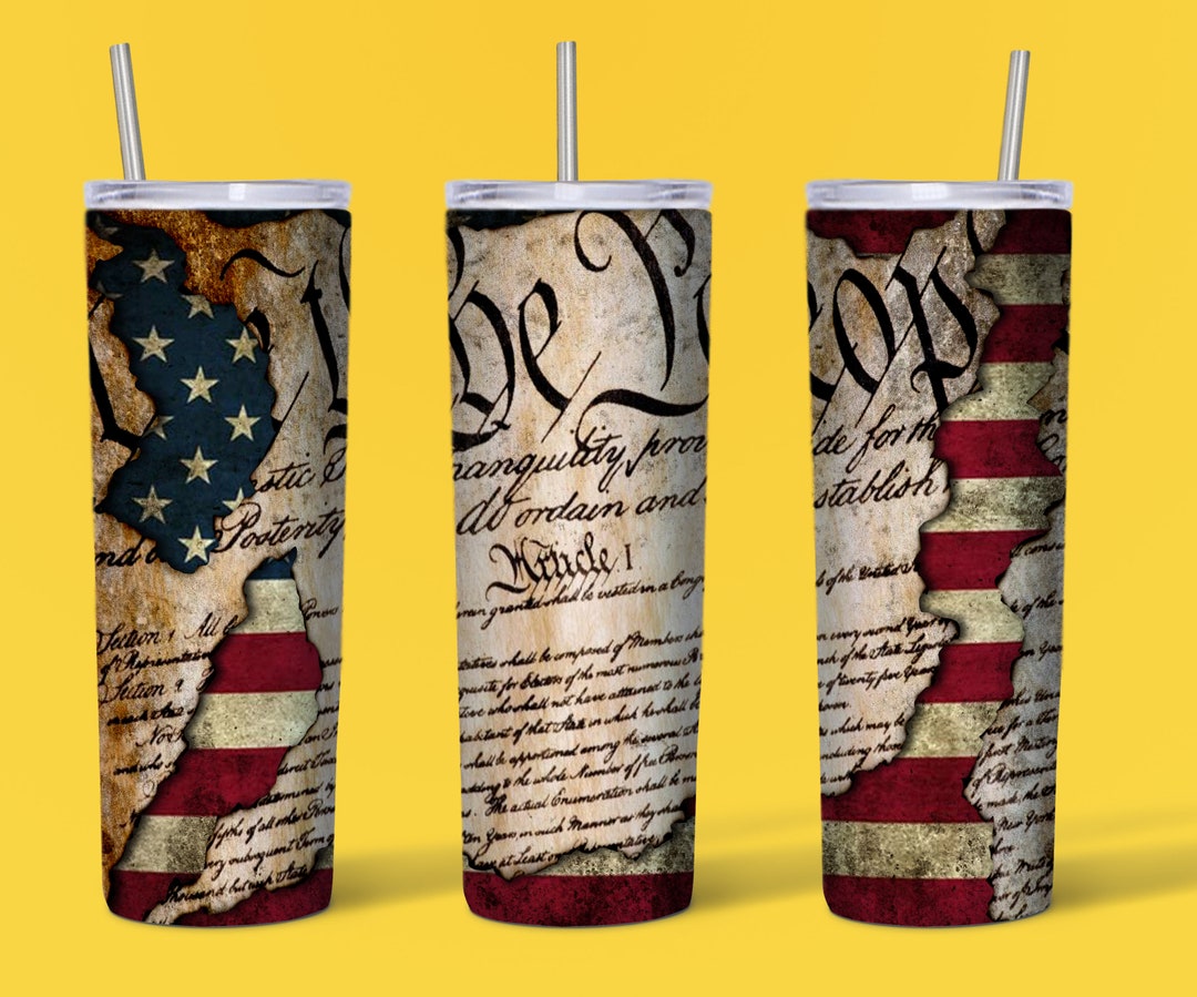 We the People Flag Tumbler, 20oz Skinny Sublimation Design (JPG File ...