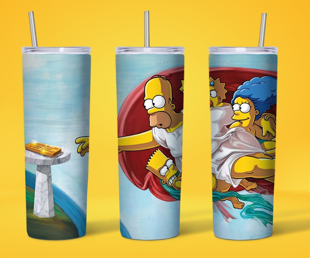 Simpsons, 20 Oz Skinny Tumbler Sublimation Designs Wrap Tumbler for ...