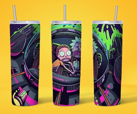 Rick and Morty 20 Oz Skinny Tumbler Sublimation Designs Wrap - Etsy