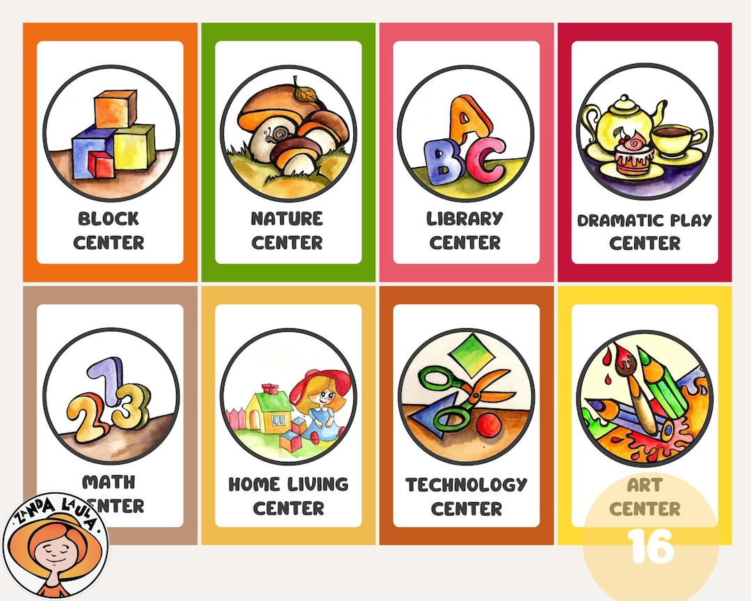 CENTER SIGNS for Preschool and Toddler Classrooms, Daycare Center Signs ...