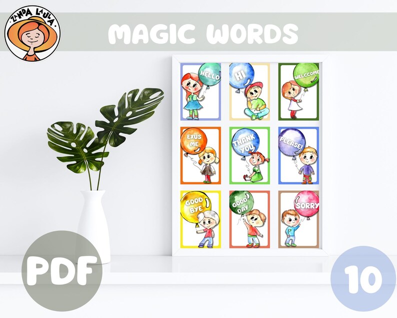 Macic Words Posters for Kids. Classroom Poster Signs. Decor. Visual ...