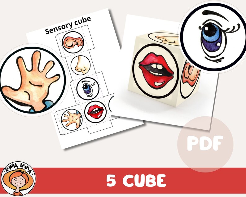 5 Cubes for Kids, Nature, Colors, Weather, Sensory, Emotion, Emotional ...