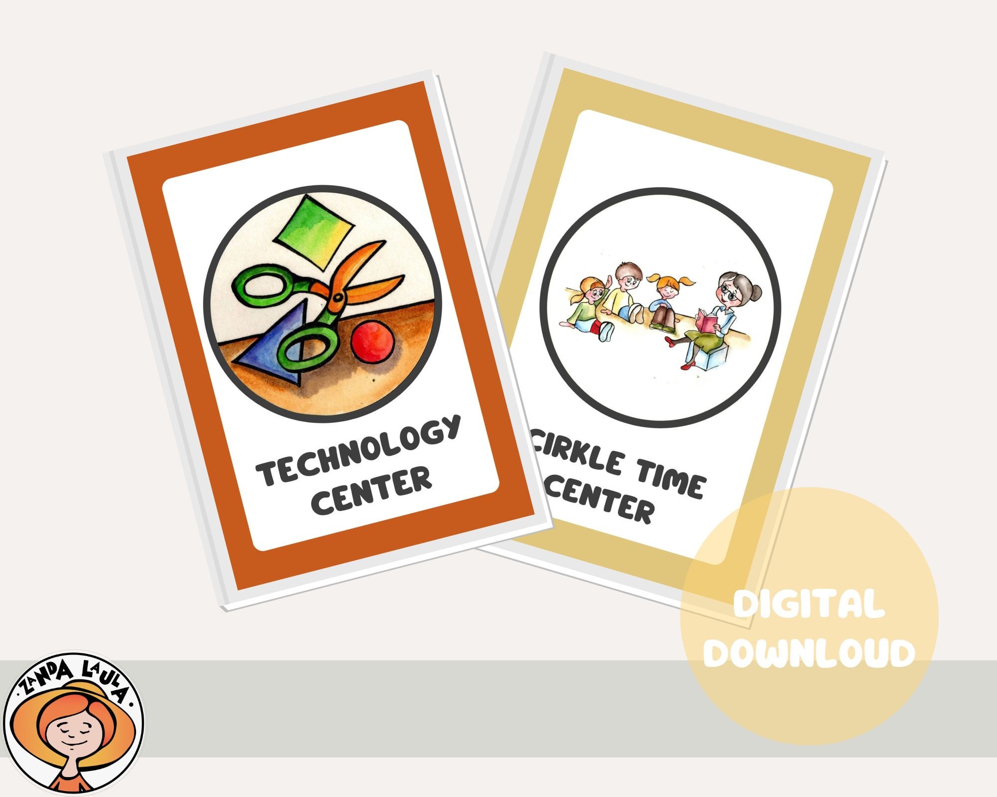 CENTER SIGNS for Preschool and Toddler Classrooms, Daycare Center Signs ...