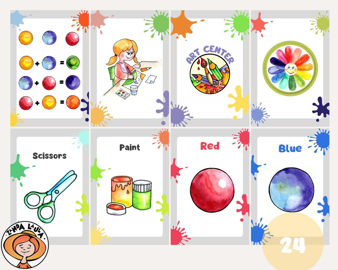 Art Center for Kids, Set of 24 Printable Classroom Labels, Instant ...