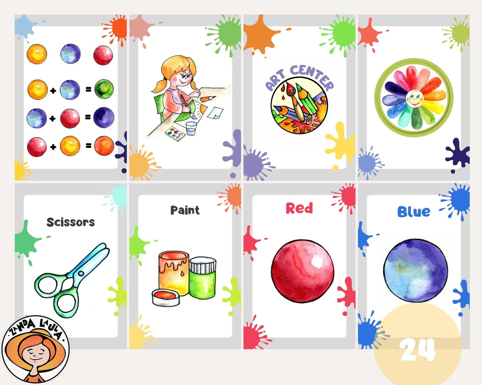 Art Center for Kids, Set of 24 Printable Classroom Labels, Instant ...