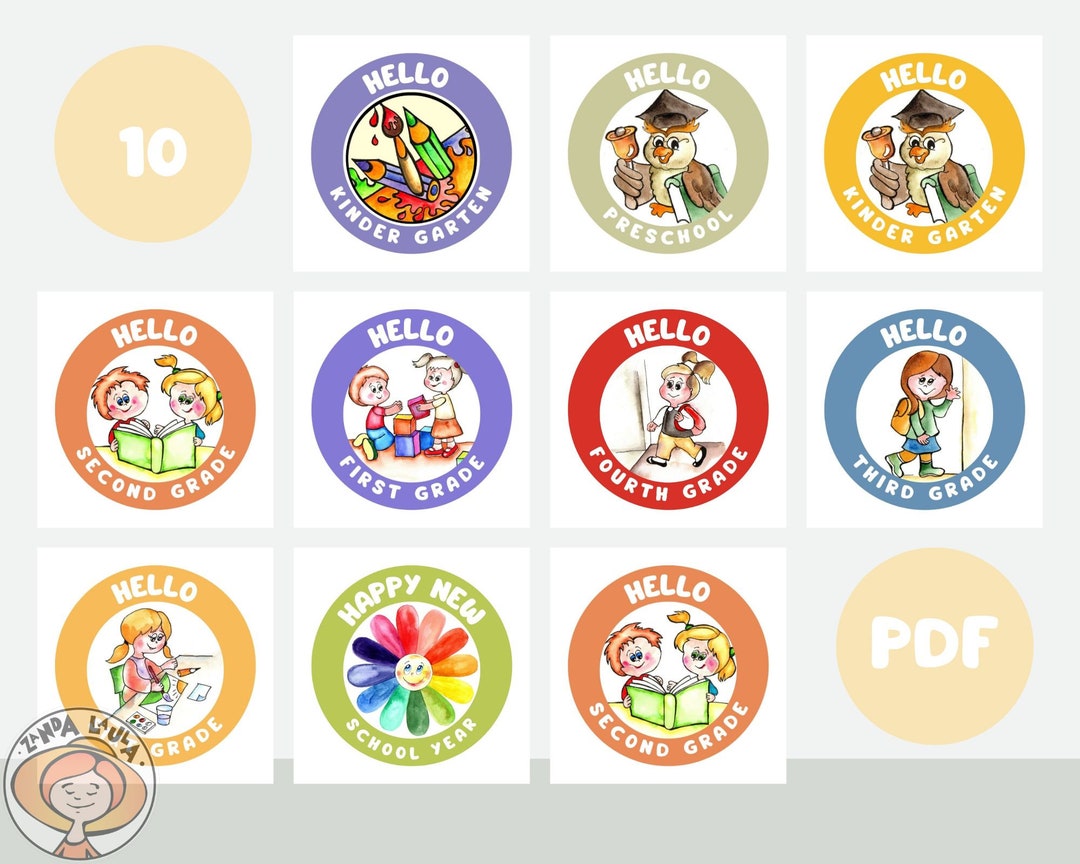 Hello Back to School Bundle, First Day of School, Kindergarten, 1st 2nd ...