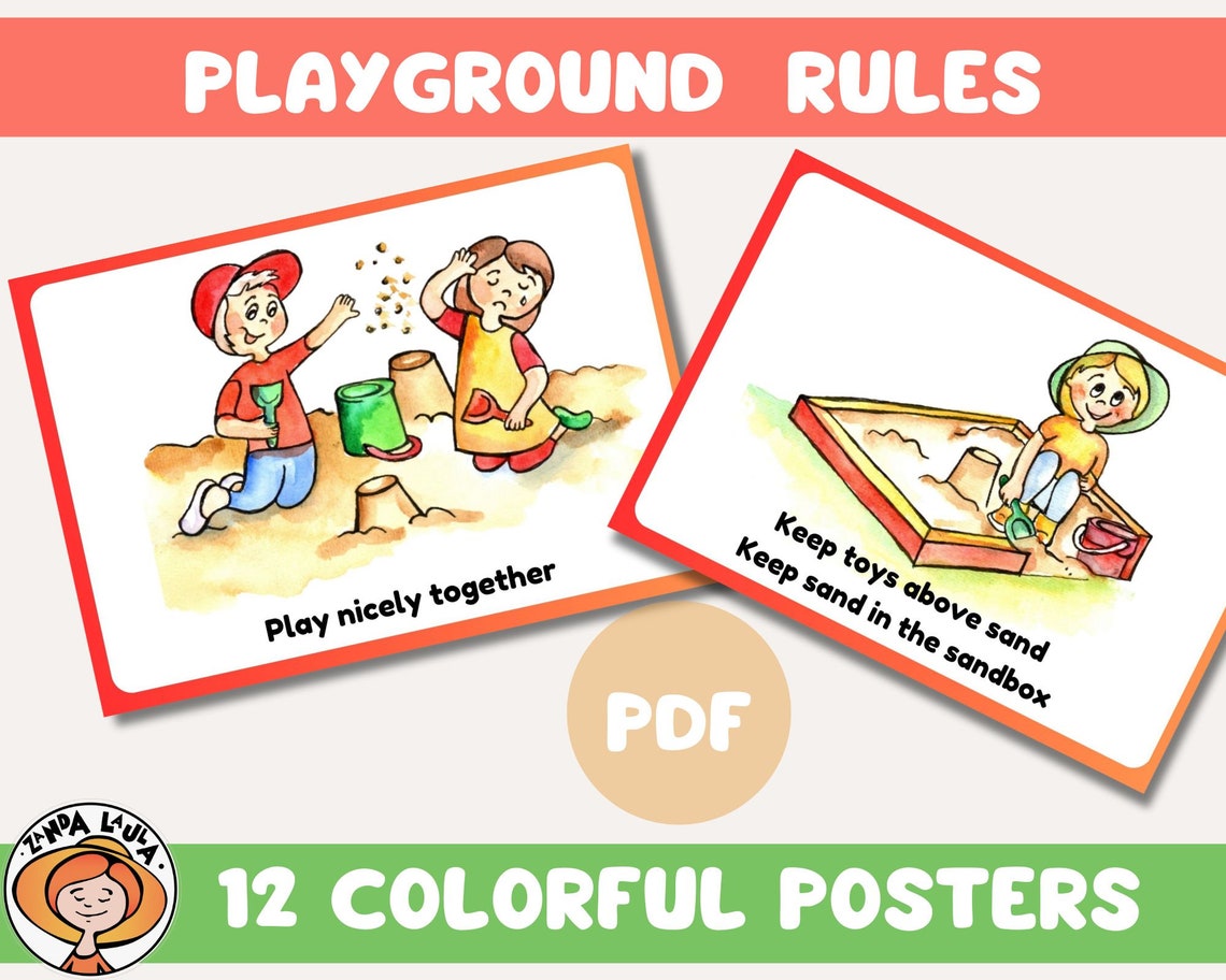 Safety Rules for Kids, Playground Rules Activities for Preschool ...