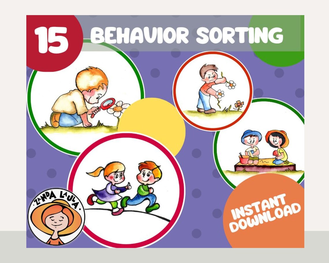 Behavior Sorting Game: Good & Bad Choices - Classroom Printables - Etsy