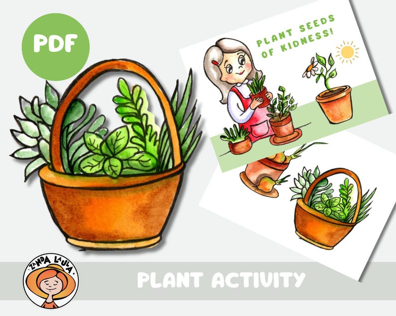 Plant Activity for Kids. Kids Printable Craft Activity. Coloring Page ...