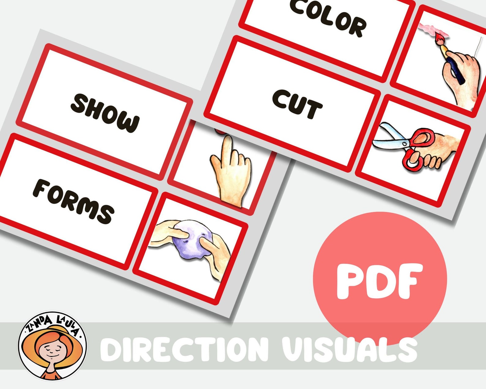 Classroom Rules and Direction Visuals for Kids. Pre-k, Preschool. Class ...