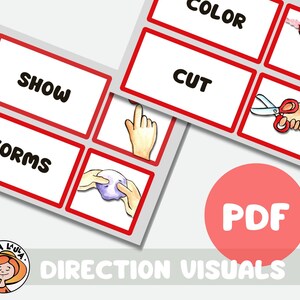 Classroom Rules and Direction Visuals for Kids. Pre-k, Preschool. Class ...