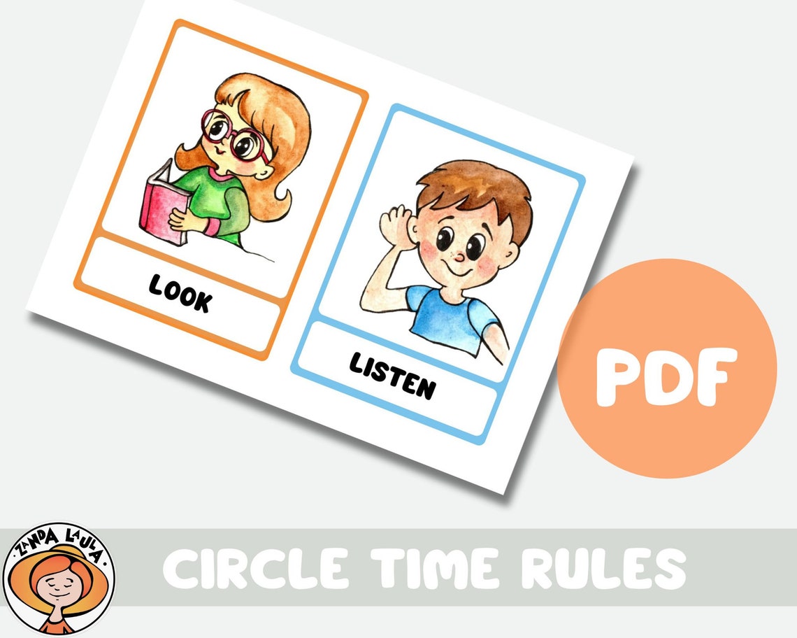 Circle Time Rules for Kids. Classroom Display Showing Circle Time Rules ...