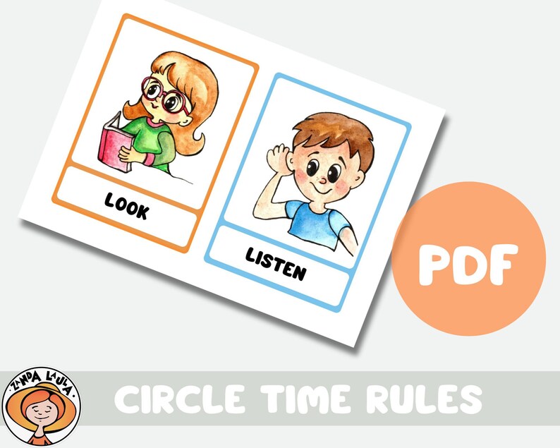 Circle Time Rules Poster: Classroom Social Emotional Learning (PDF) - Etsy